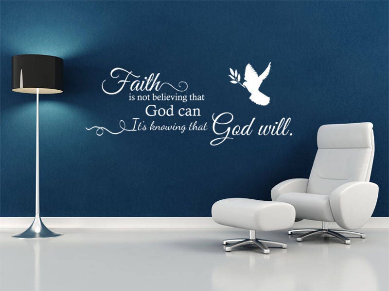 Religious Wall Art Sticker "faith Is...", Vinyl Decal, Modern Transfer ...