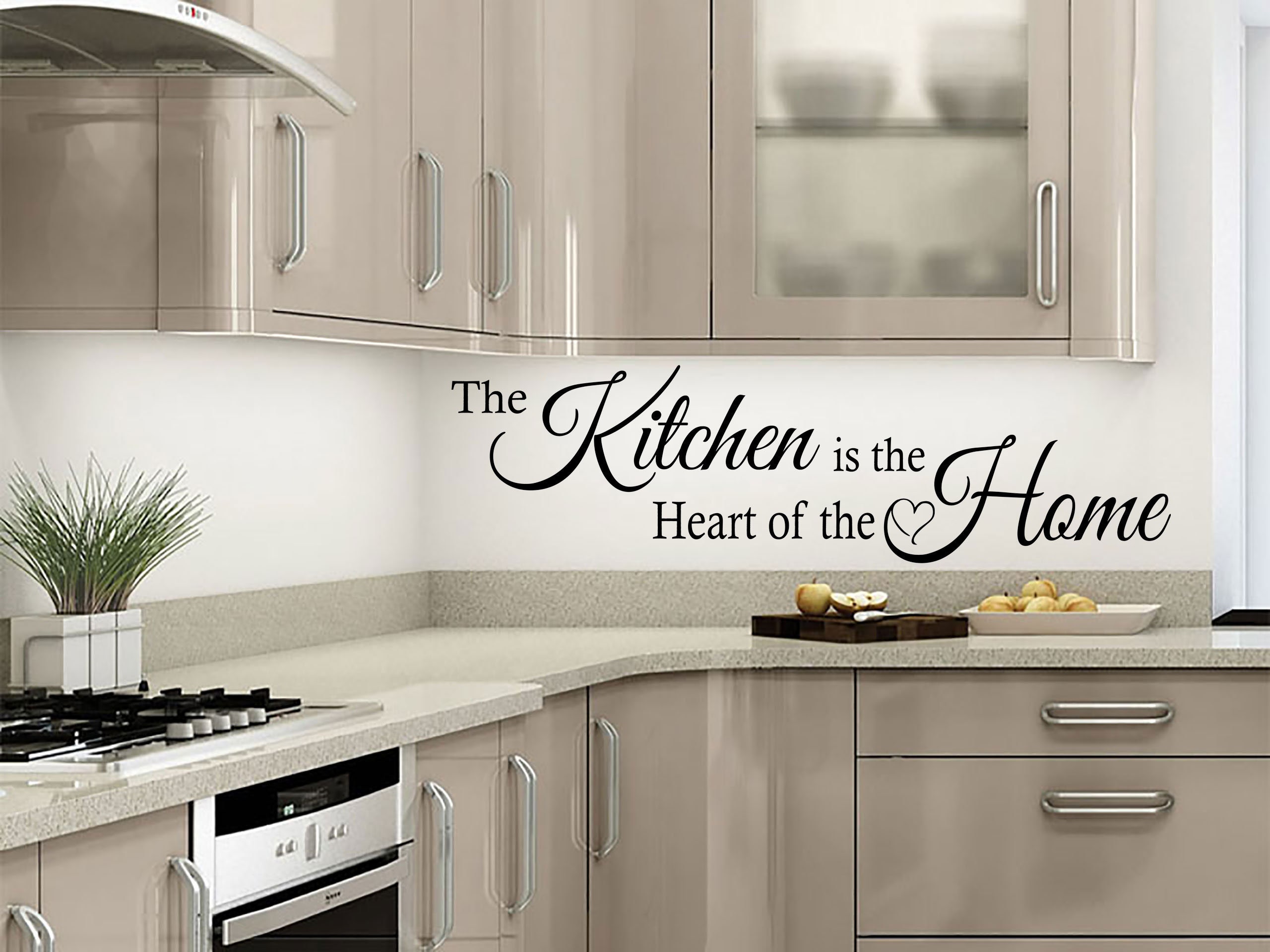 Quote " the Kitchen is the Heart of the Home" Kitchen Sticker Modern ...