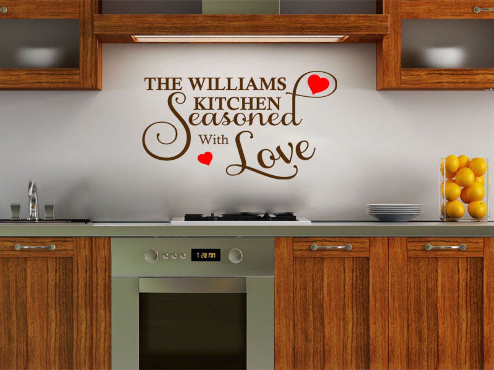 PERSONALISED Kitchen Wall Art Sticker seasoned With | Etsy