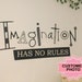 Wall Art Sticker imagination Wall Art Quote - Etsy