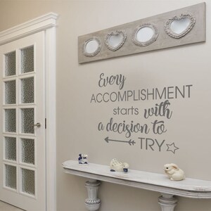 Motivational 'every Accomplishment' Inspiration, Wall Quote, Wall ...
