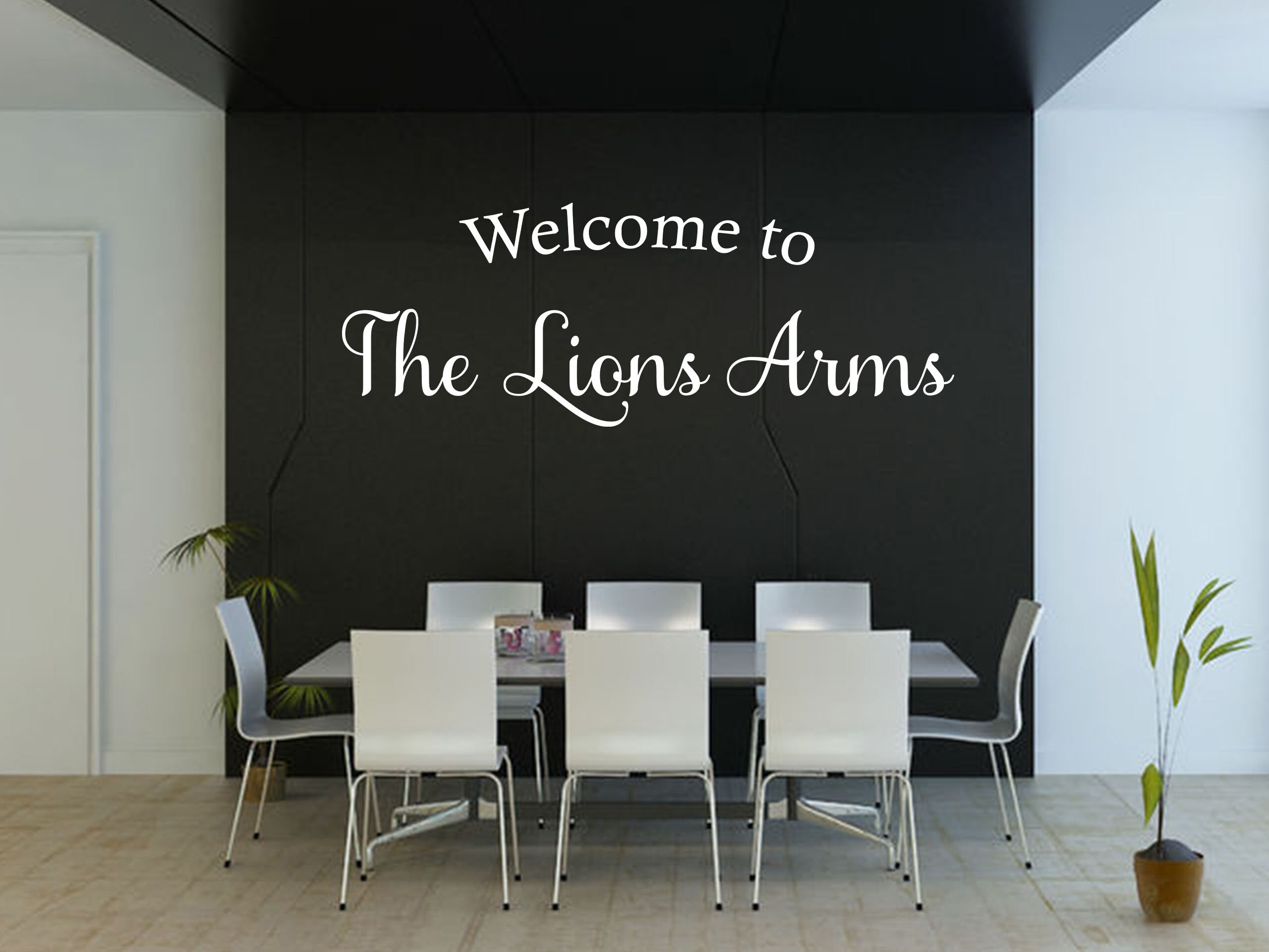 PERSONALISED Wall Sticker "welcome To..." Sign Customised Pub Decal ...