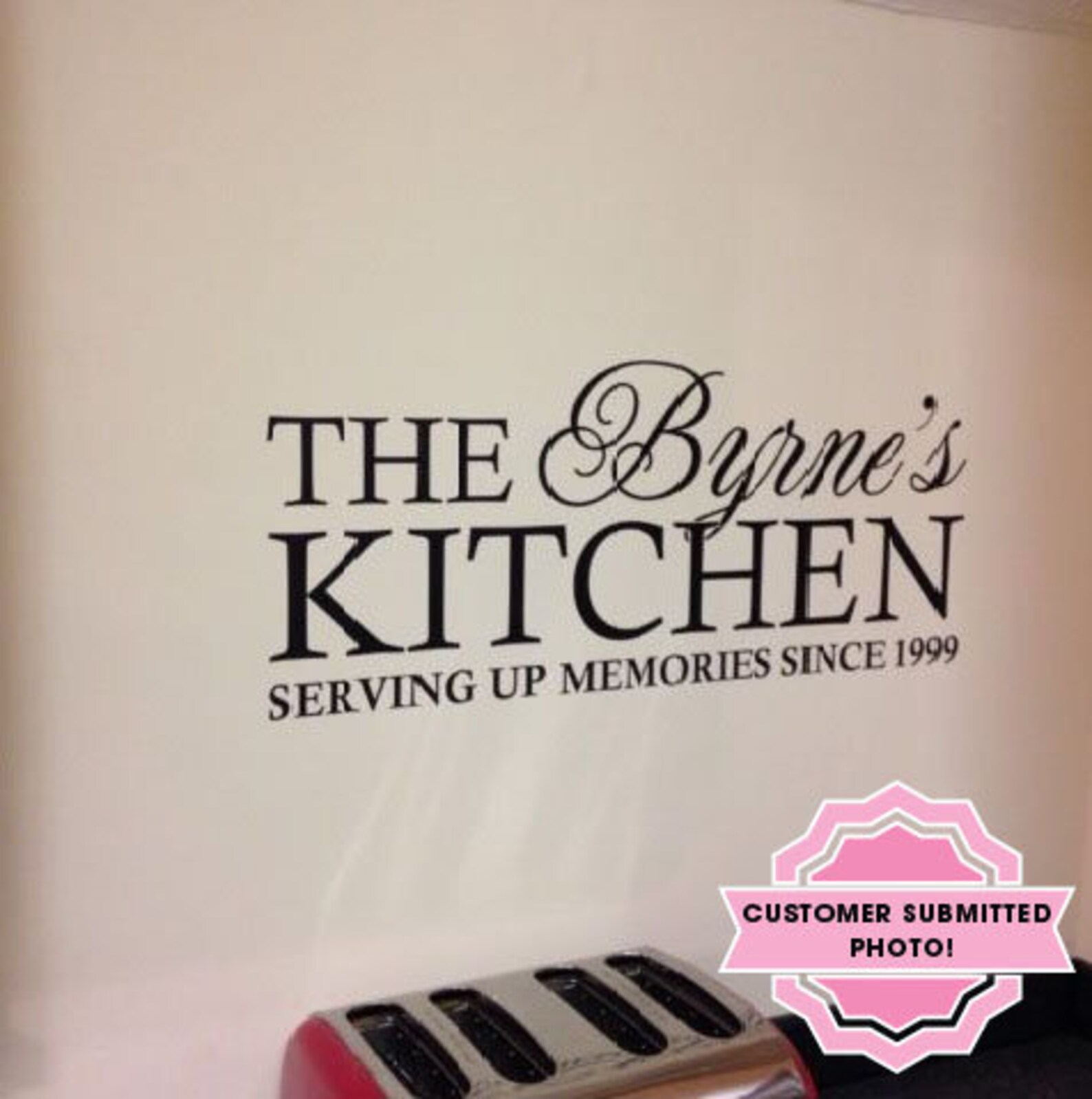 PERSONALISED Family Kitchen Wall Sticker Wall Art Sticker | Etsy