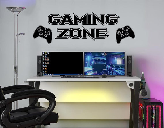 Wall Quote gaming Zone Sticker Decal Decor | Etsy