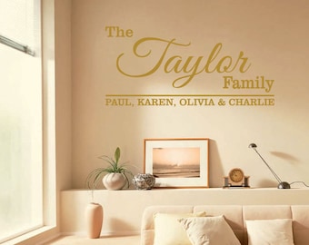 PERSONALISED Family Wall Quote Wall Art Sticker Modern Vinyl - Etsy