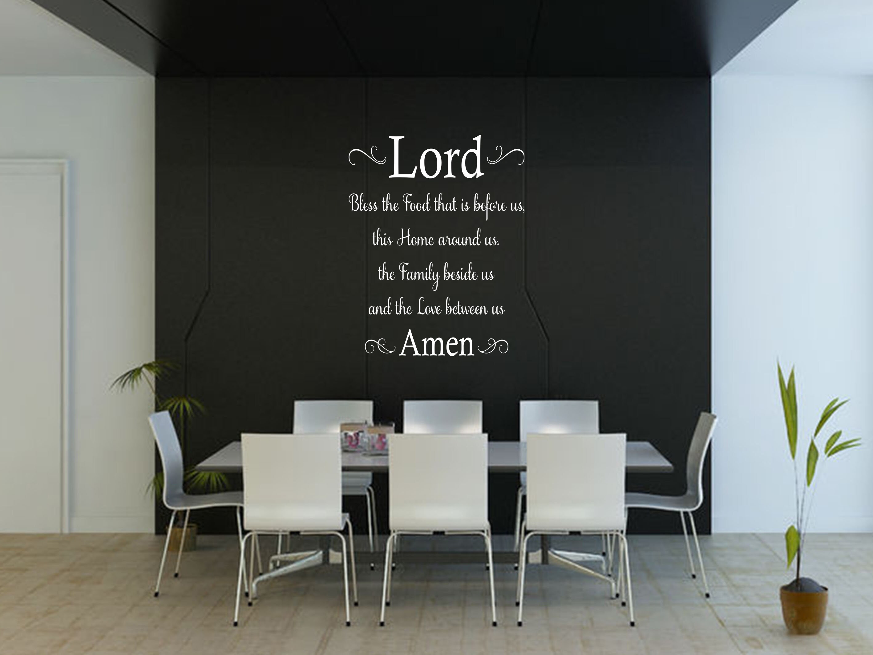 Kitchen Wall Quote lord Bless the Food Before - Etsy