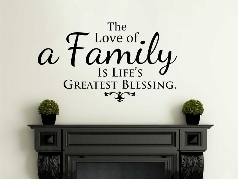 The Love of Family... Wall Art Sticker PVC Decal Vinyl - Etsy