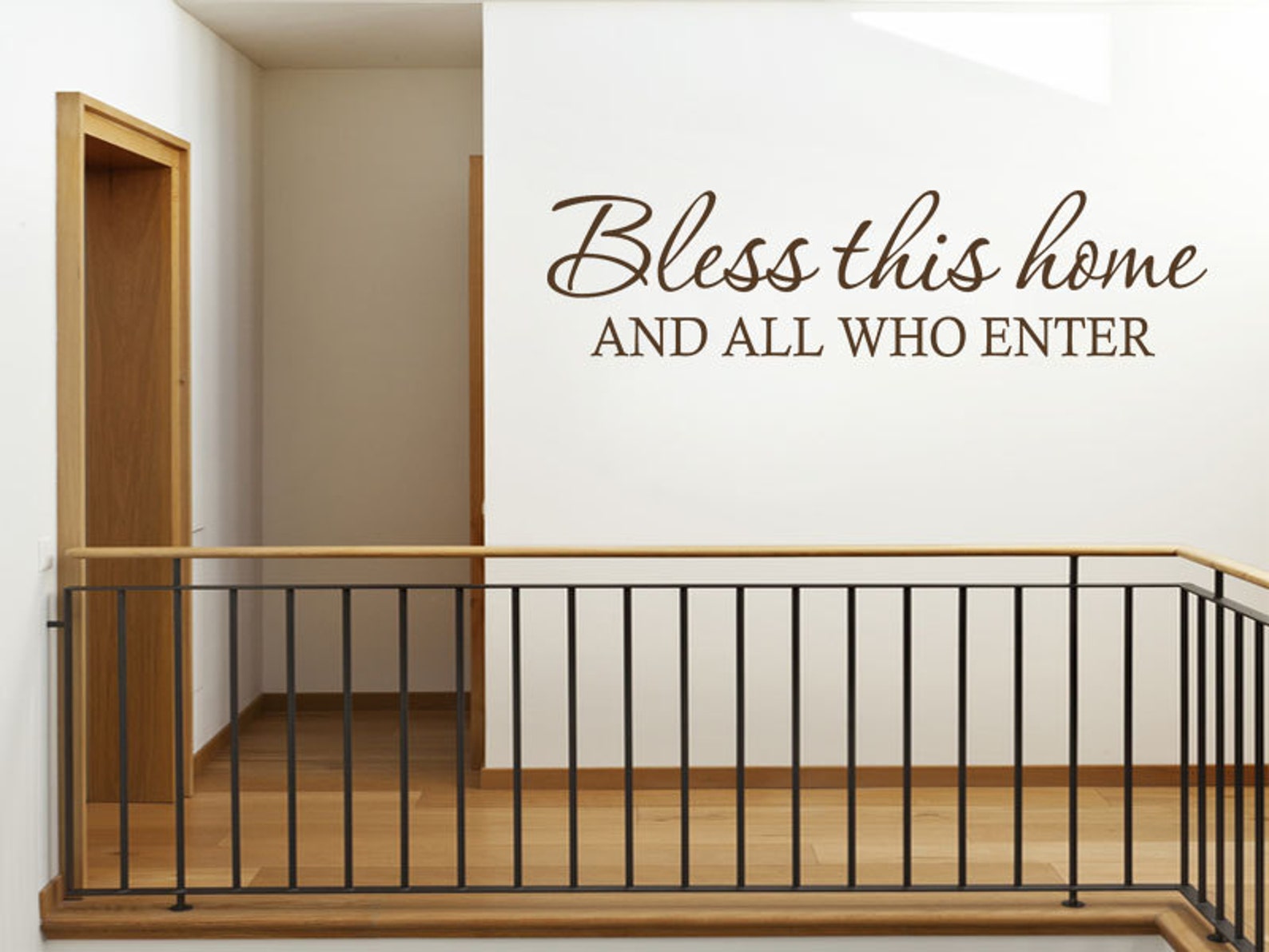 Wall Quote bless This Home and All Who Enter. - Etsy