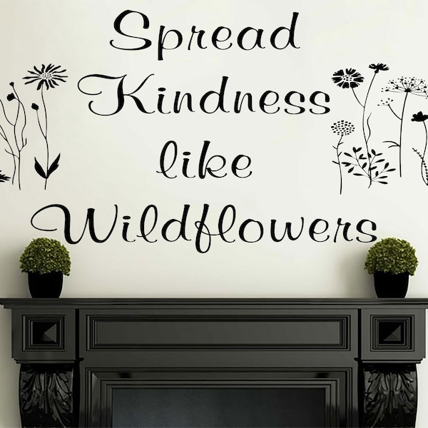 Wildflower Wall Decals - Etsy