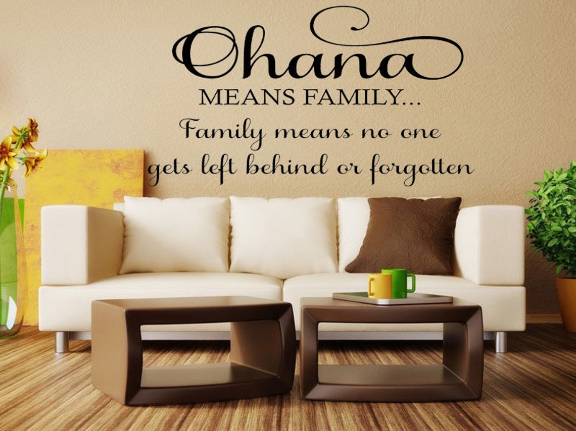 Wall Quote ohana... Sticker Modern Transfer PVC - Etsy UK