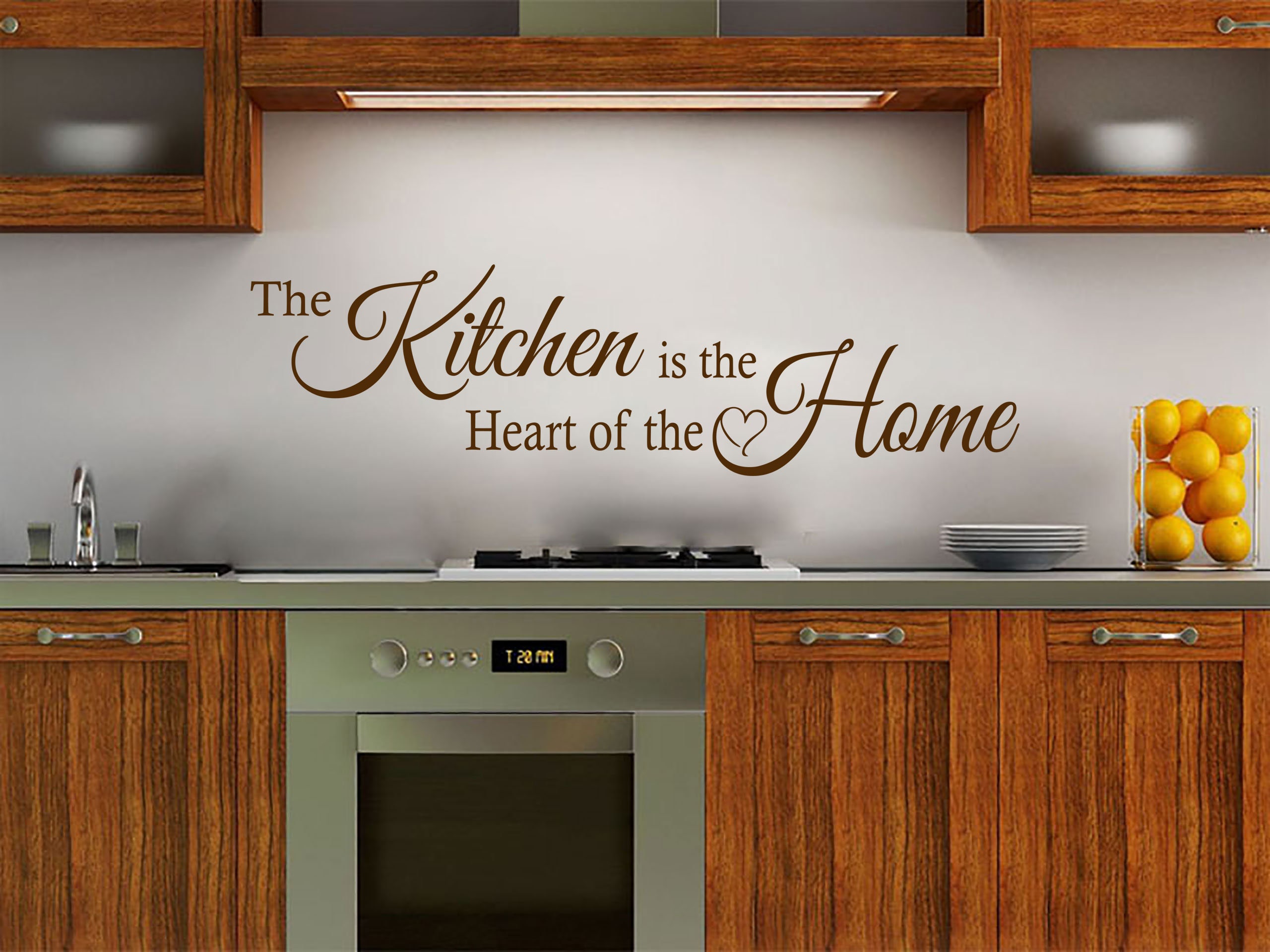 Quote " the Kitchen is the Heart of the Home" Kitchen Sticker Modern ...
