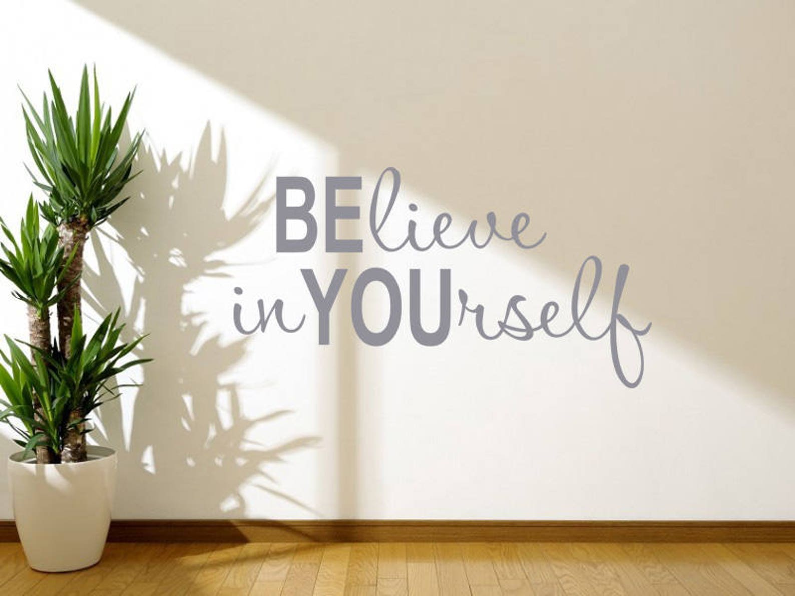 Believe in Yourself Wall Art Sticker Motivational Quote | Etsy