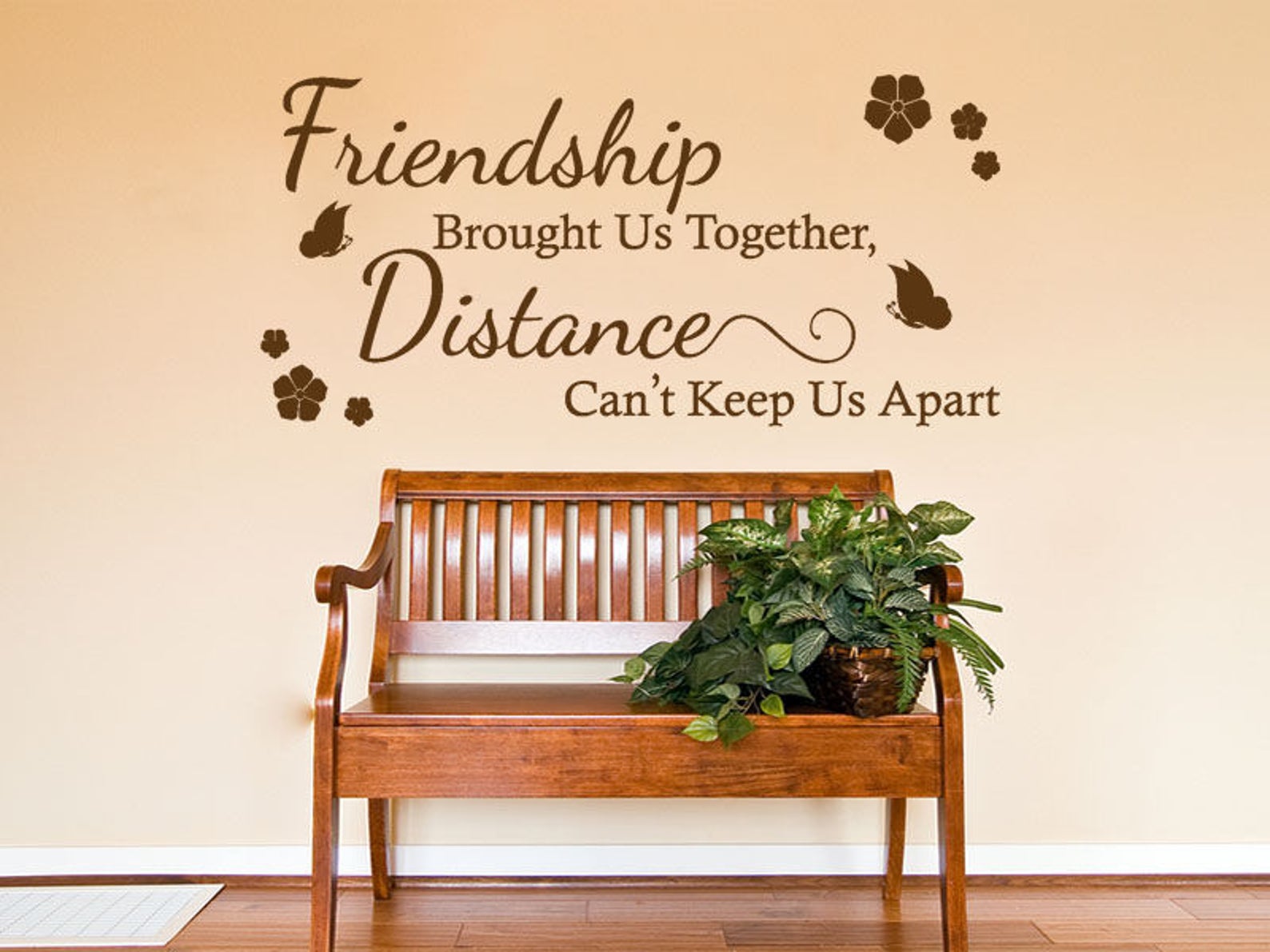 Friendship Wall Quote "friendships Brought Us Together.." Wall Art ...