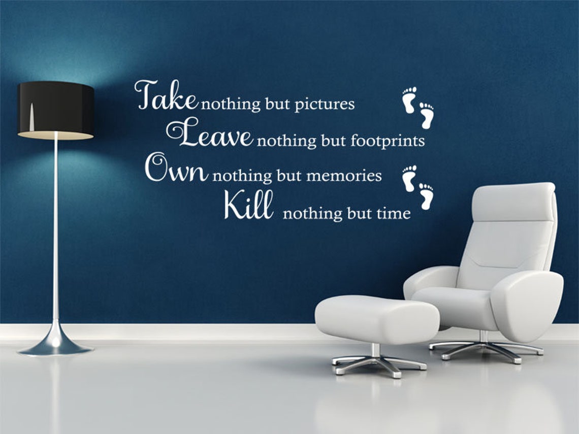 Take Nothing but Pictures Wall Art Sticker, Vinyl Decal, Modern ...