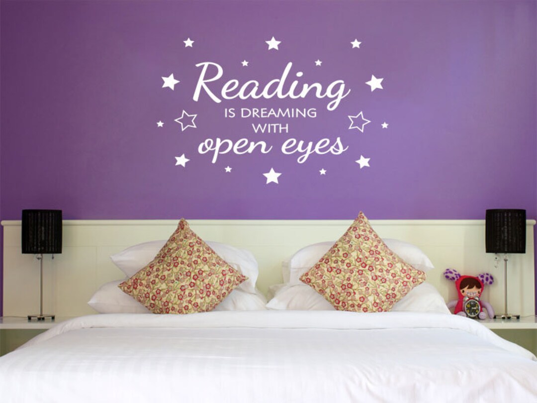 Reading is Dreaming Wall Art Sticker, PVC Decal, Modern Transfer ...