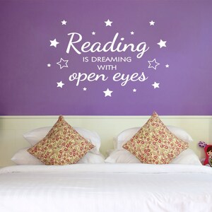 Reading is Dreaming Wall Art Sticker, PVC Decal, Modern Transfer ...