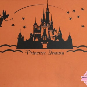PERSONALISED Princess Castle Wall Art, Wall Sticker, Modern Vinyl ...