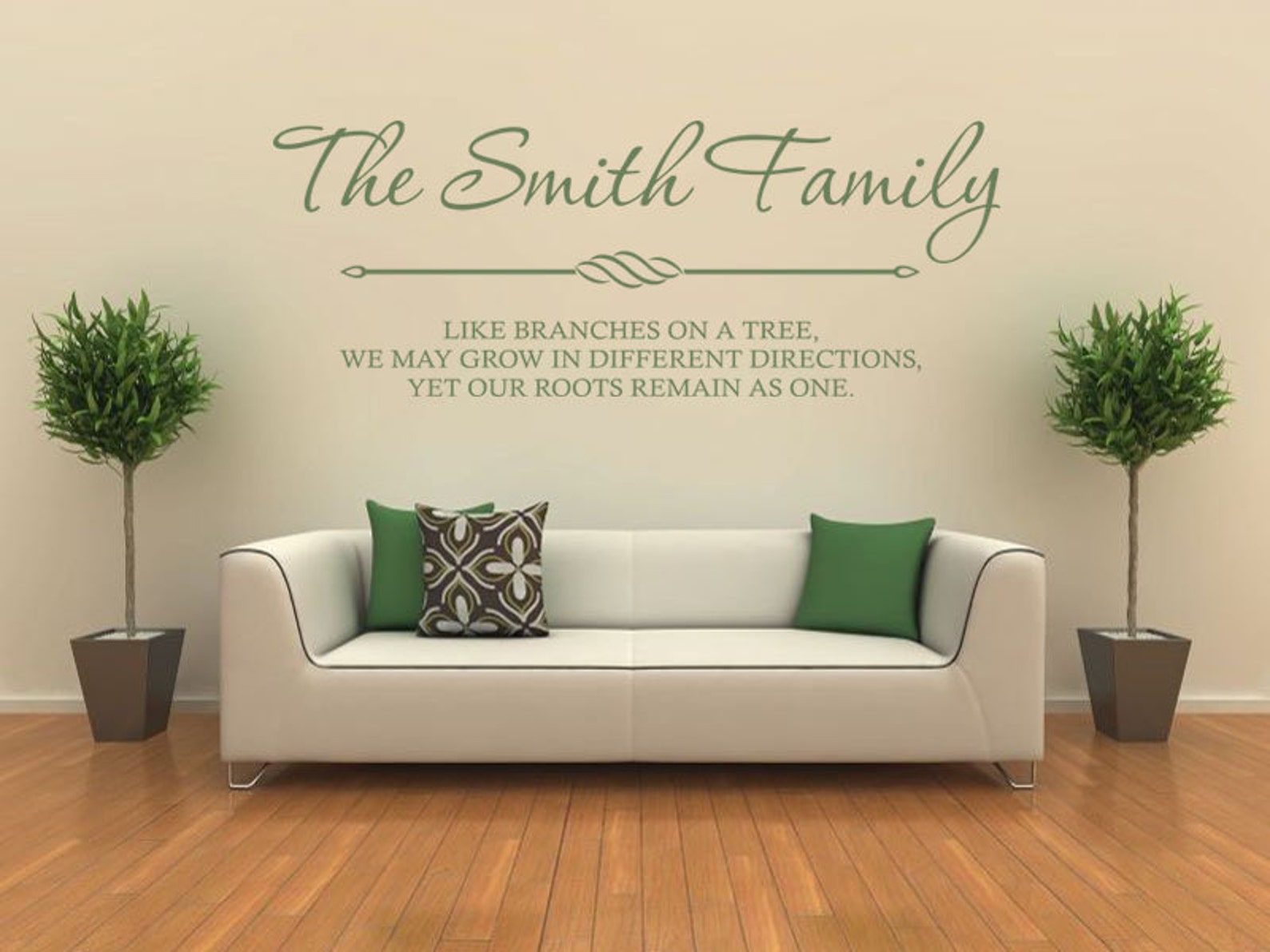 PERSONALISED Family Wall Quote "like Branches on a Tree...", Wall Art ...