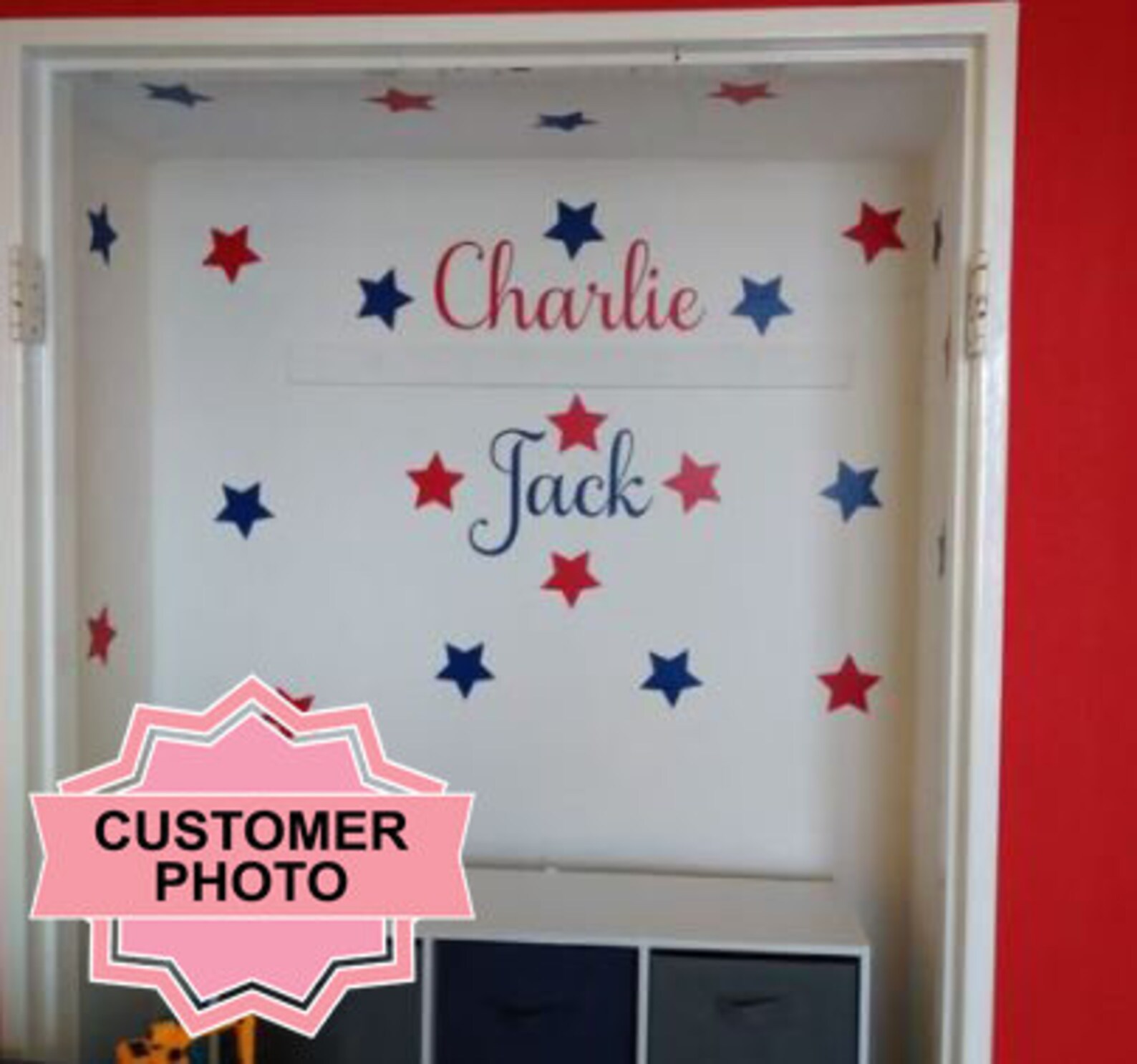 PERSONALISED Name With Stars Wall Art Sticker Vinyl Decal | Etsy