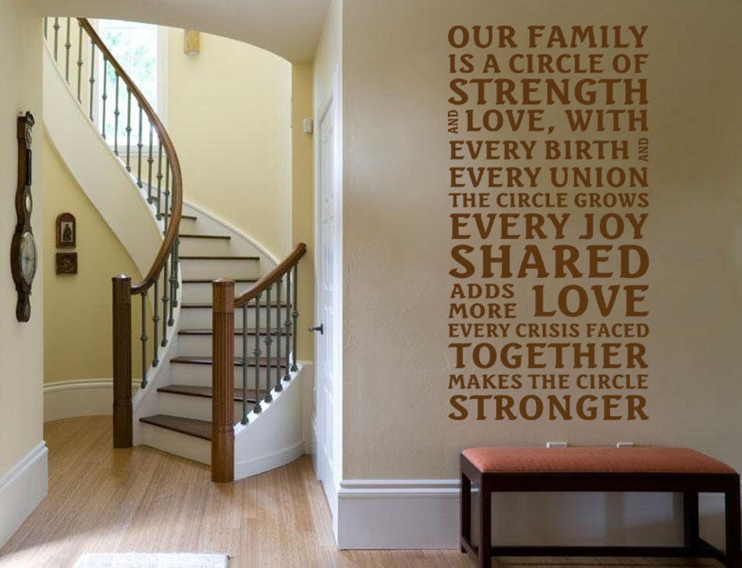Family Wall Quote, - Our Family.., Wall Art Sticker, Vinyl Decal ...