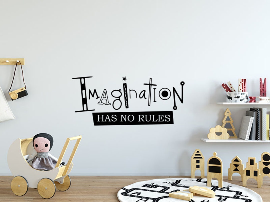 Wall Art Sticker "imagination" Wall Art Quote, Decal, Modern Transfer ...