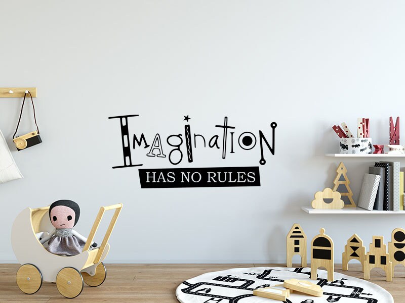 Wall Art Sticker imagination Wall Art Quote | Etsy