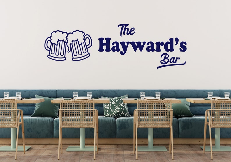 PERSONALISED Wall Sticker the Bar Sign Customised - Etsy