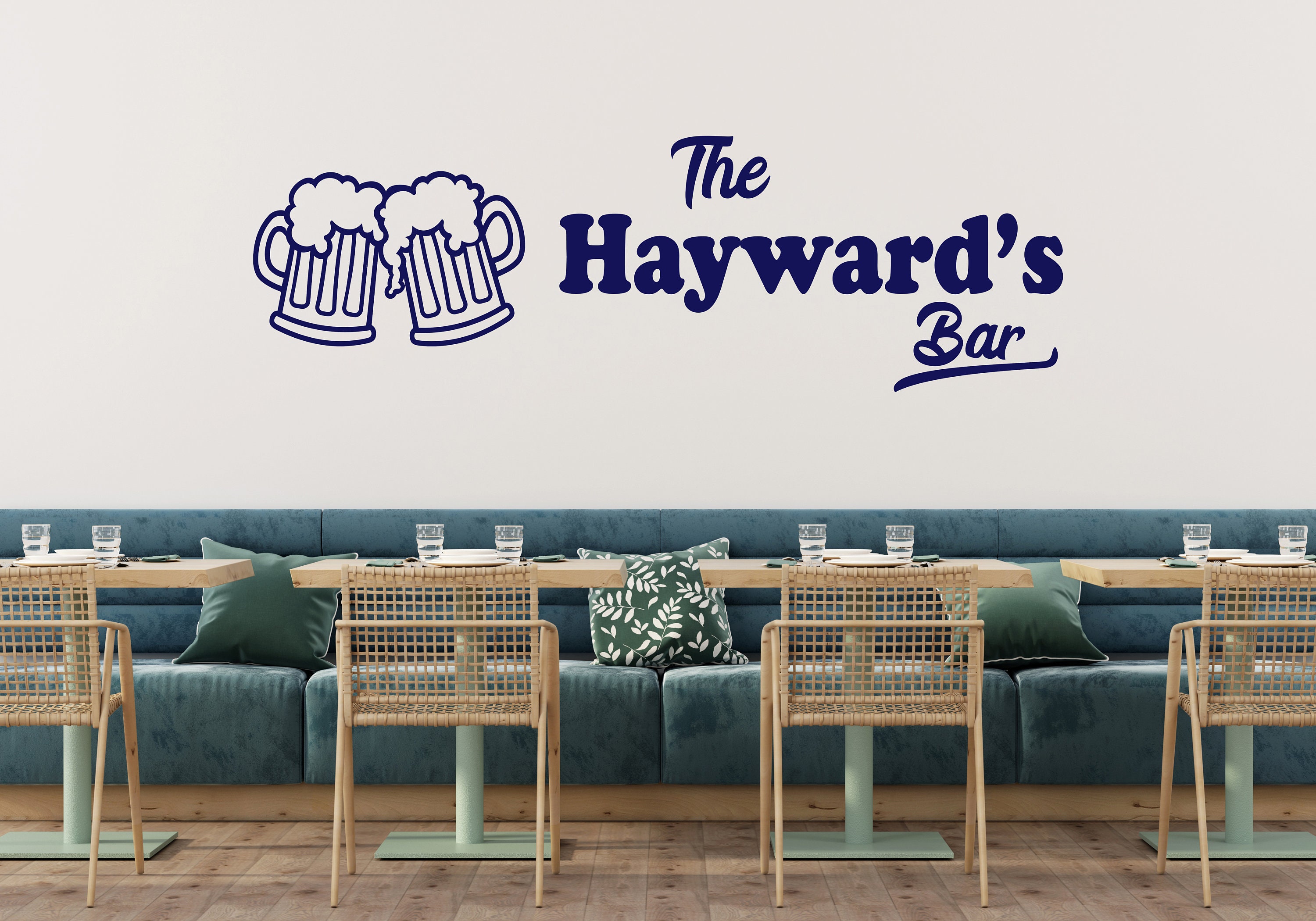 PERSONALISED Wall Sticker the Bar Sign Customised - Etsy
