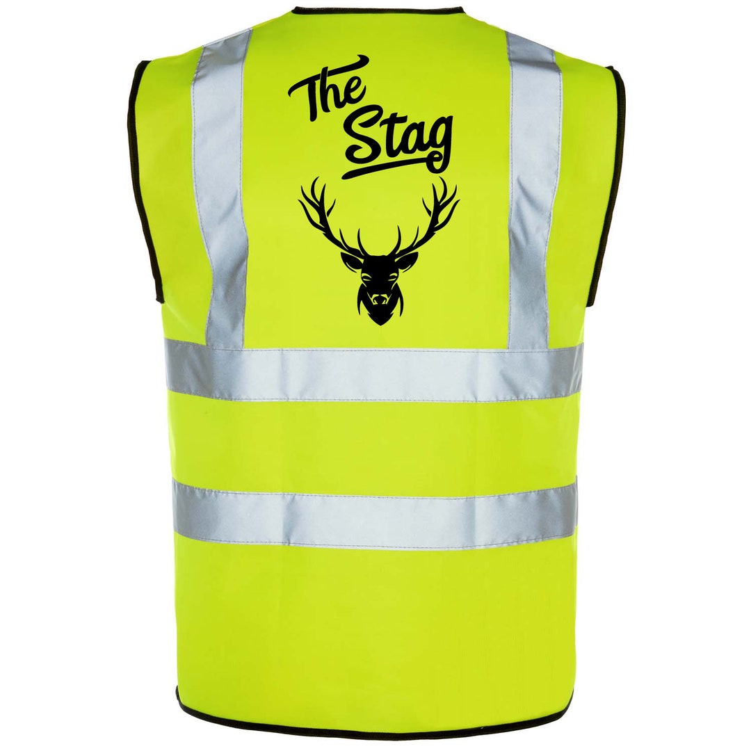 Stag Do Printed Hi-vis High-viz Funny Party Visibility Safety Vest ...