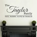 PERSONALISED Wall Quote With All Family Names, Wall Art Sticker, Vinyl ...