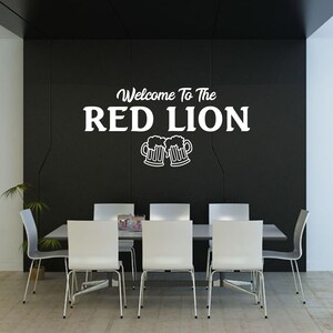 PERSONALISED Wall Sticker "welcome to The..." Customised Bar Pub Decal ...
