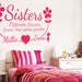 PERSONALISED Sisters Names Wall Sticker, Wall, Art, Decal, PVC Transfer ...
