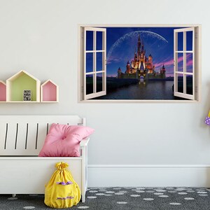FULL COLOUR Castle Wall Art, PVC Decal, Modern Transfer, Sticker, 3D ...