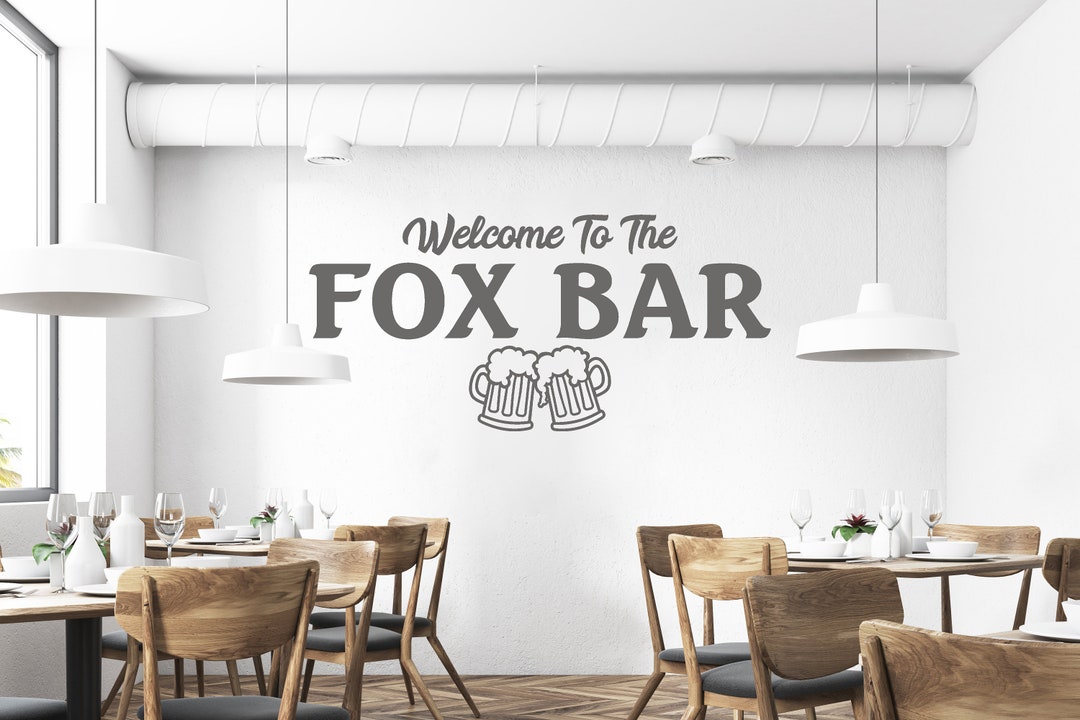 PERSONALISED Wall Sticker "welcome to The..." Customised Bar Pub Decal ...