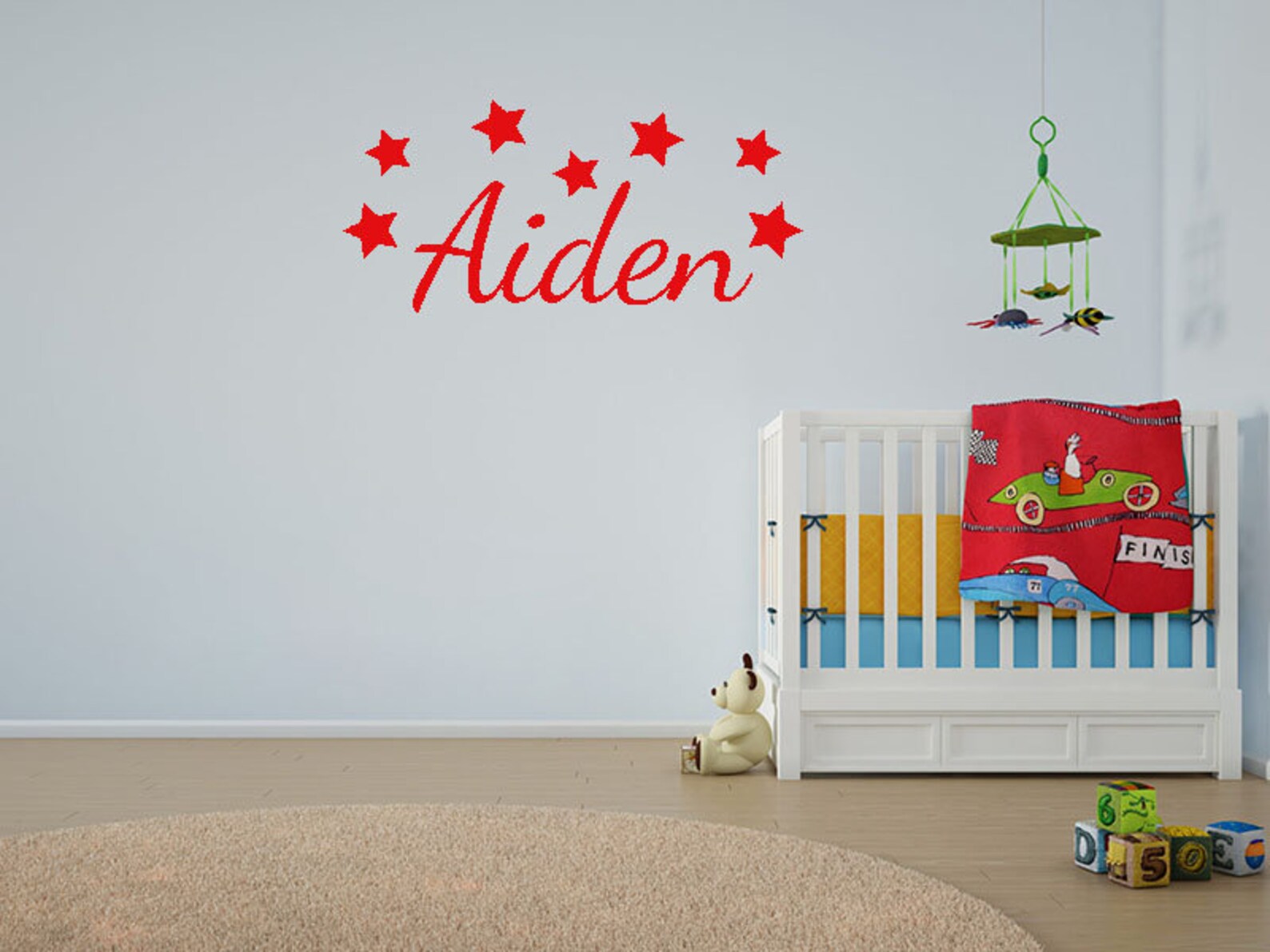 PERSONALISED Name With Stars Wall Art Sticker Vinyl Decal | Etsy