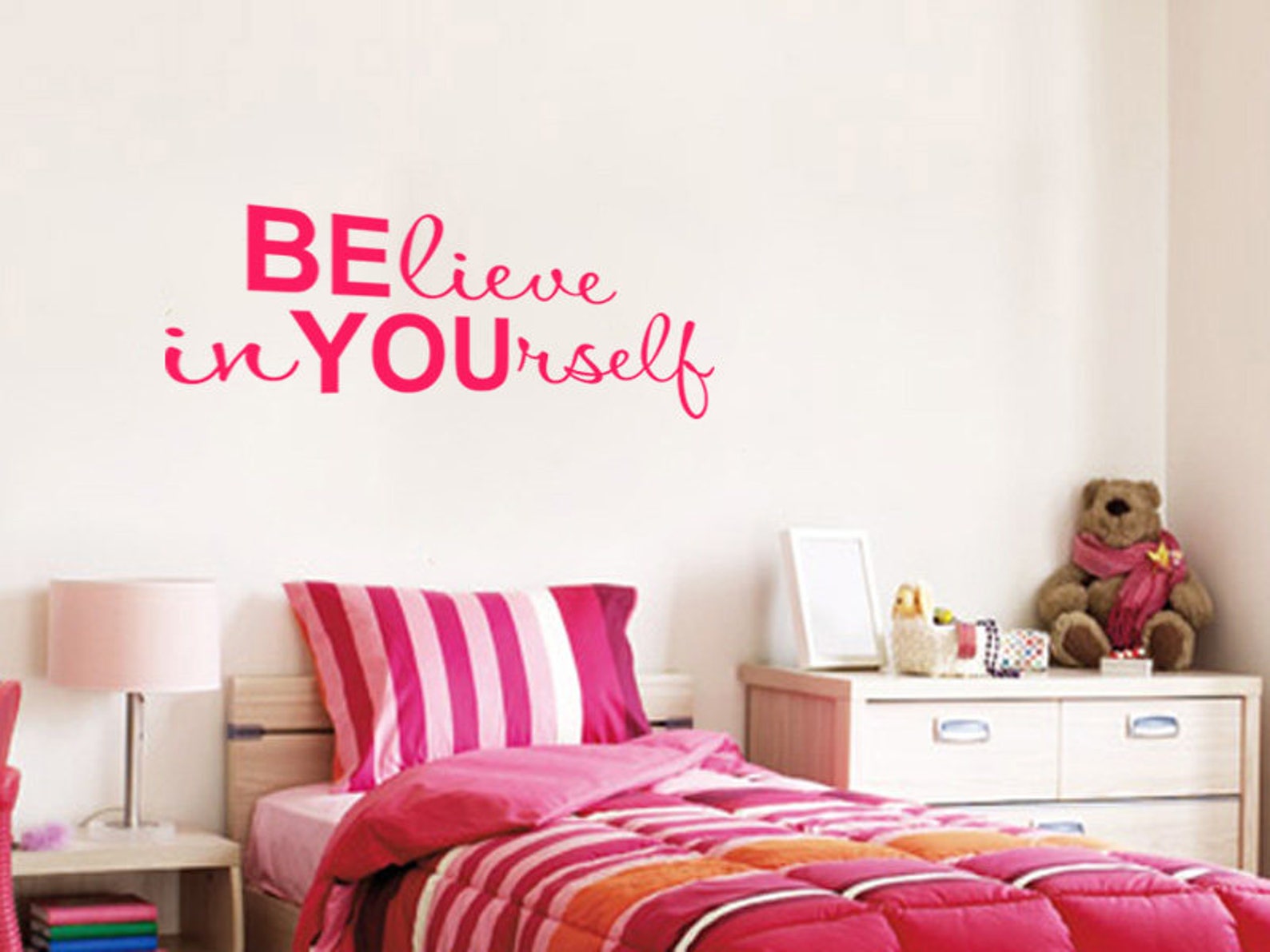 Believe in Yourself Wall Art Sticker, Motivational Quote, Vinyl ...