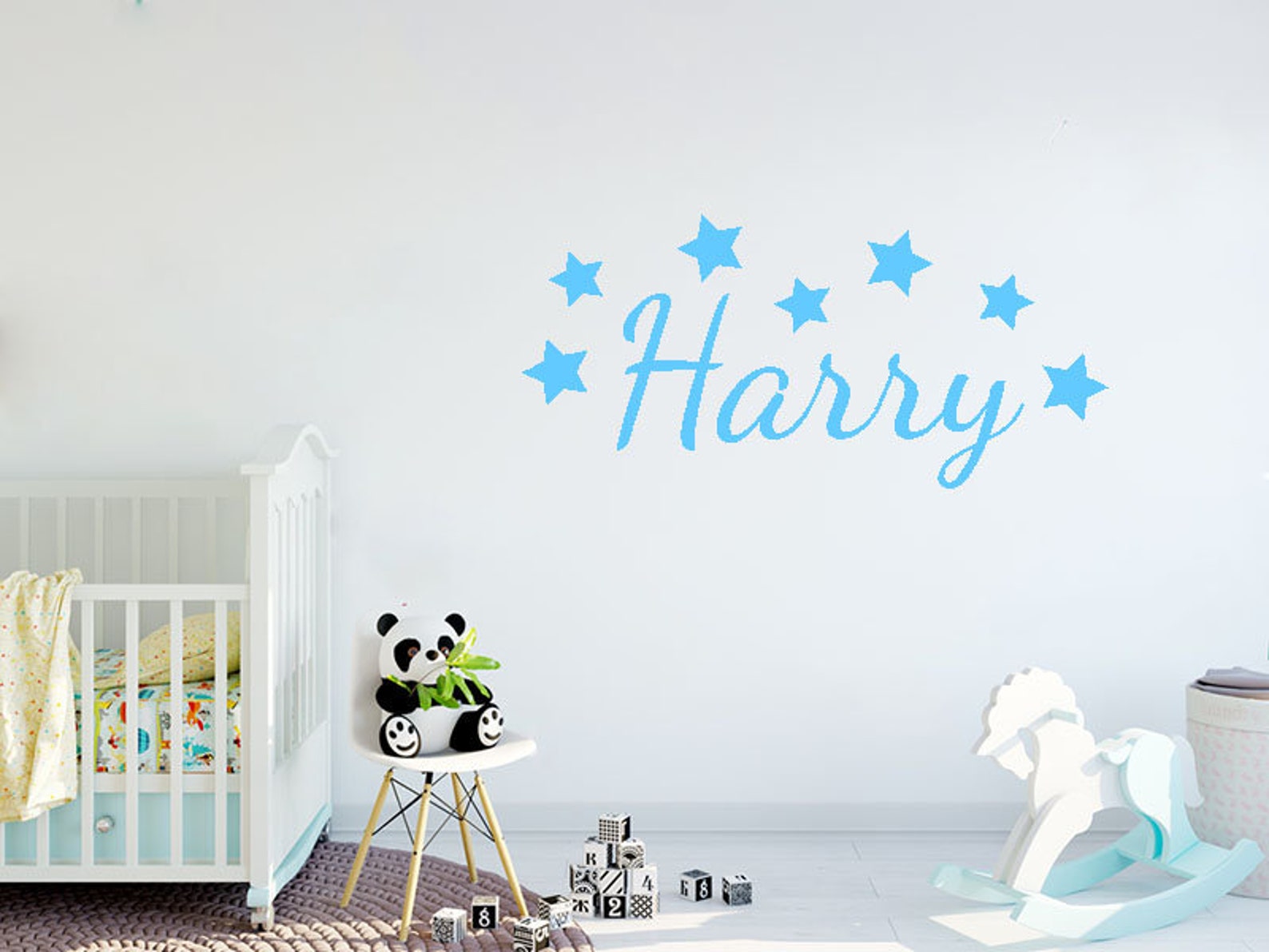 PERSONALISED Name With Stars Wall Art Sticker Vinyl Decal | Etsy