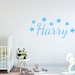 PERSONALISED Name With Stars Wall Art Sticker, Vinyl Decal, Modern ...