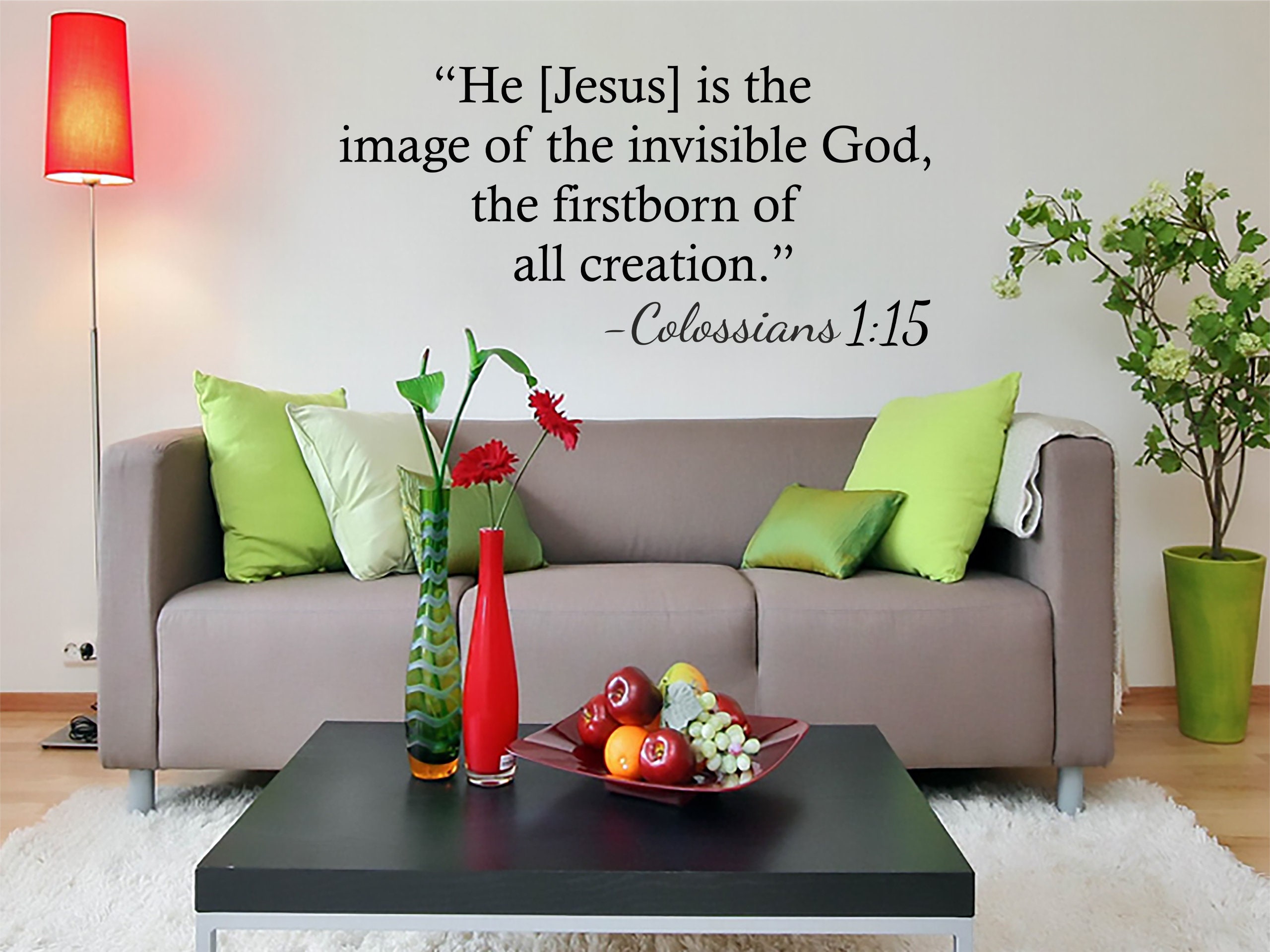 Wall Quote Jesus is the image of the invisible | Etsy