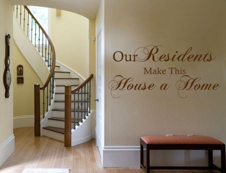 Our Residents Wall Art Quote Wall Art Sticker PVC Transfer - Etsy