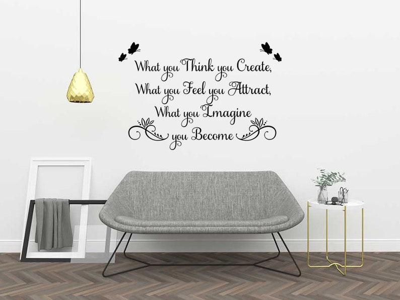 Wall Art Quote 'what You Think...' Sticker Decal - Etsy