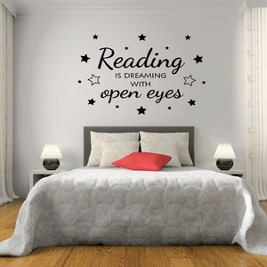 Reading is Dreaming Wall Art Sticker, PVC Decal, Modern Transfer ...