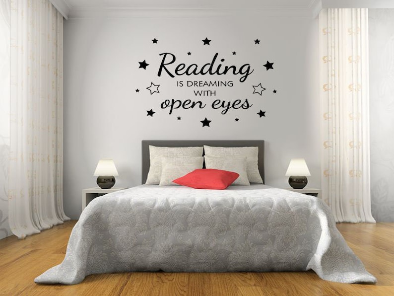 Reading is Dreaming Wall Art Sticker PVC Decal Modern - Etsy