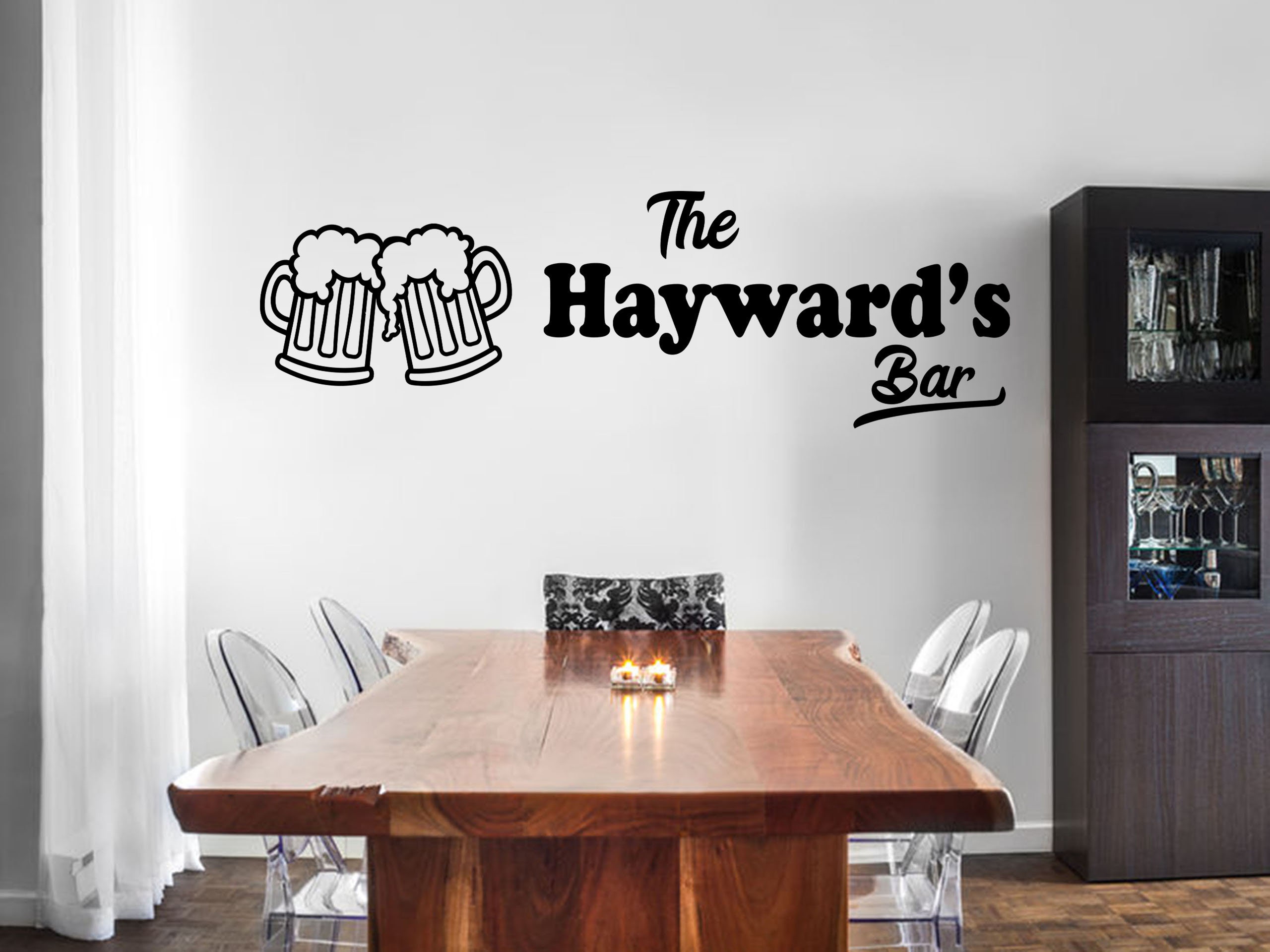 PERSONALISED Wall Sticker the Bar Sign Customised - Etsy