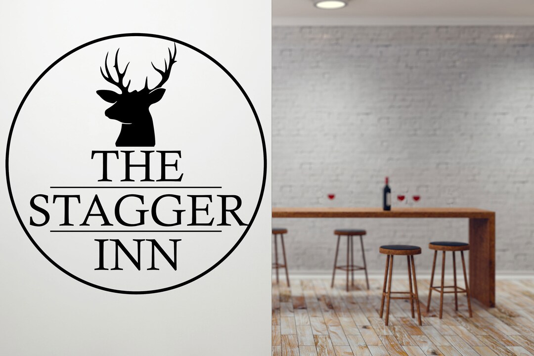 Wall Quote "the Stagger Inn" Sticker Modern Transfer PVC Decal Decor - Etsy