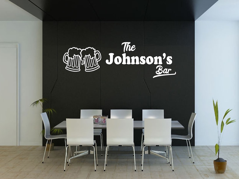 PERSONALISED Wall Sticker the Bar Sign Customised - Etsy