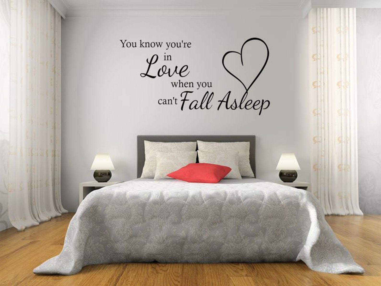 Romantic Wall Art 'being in Love' Quote, Modern Decal, PVC Transfer ...