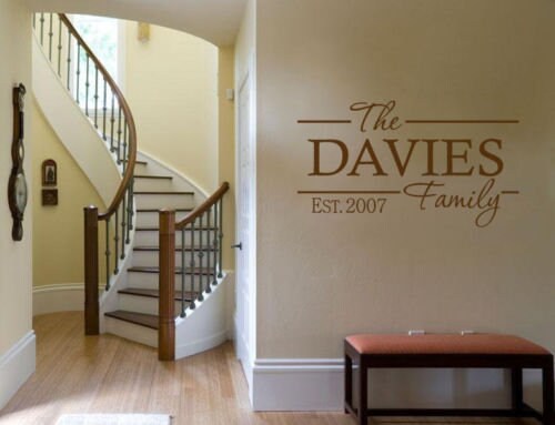 PERSONALISED Family Wall Quote, Wall Art Sticker, Modern Vinyl Transfer ...