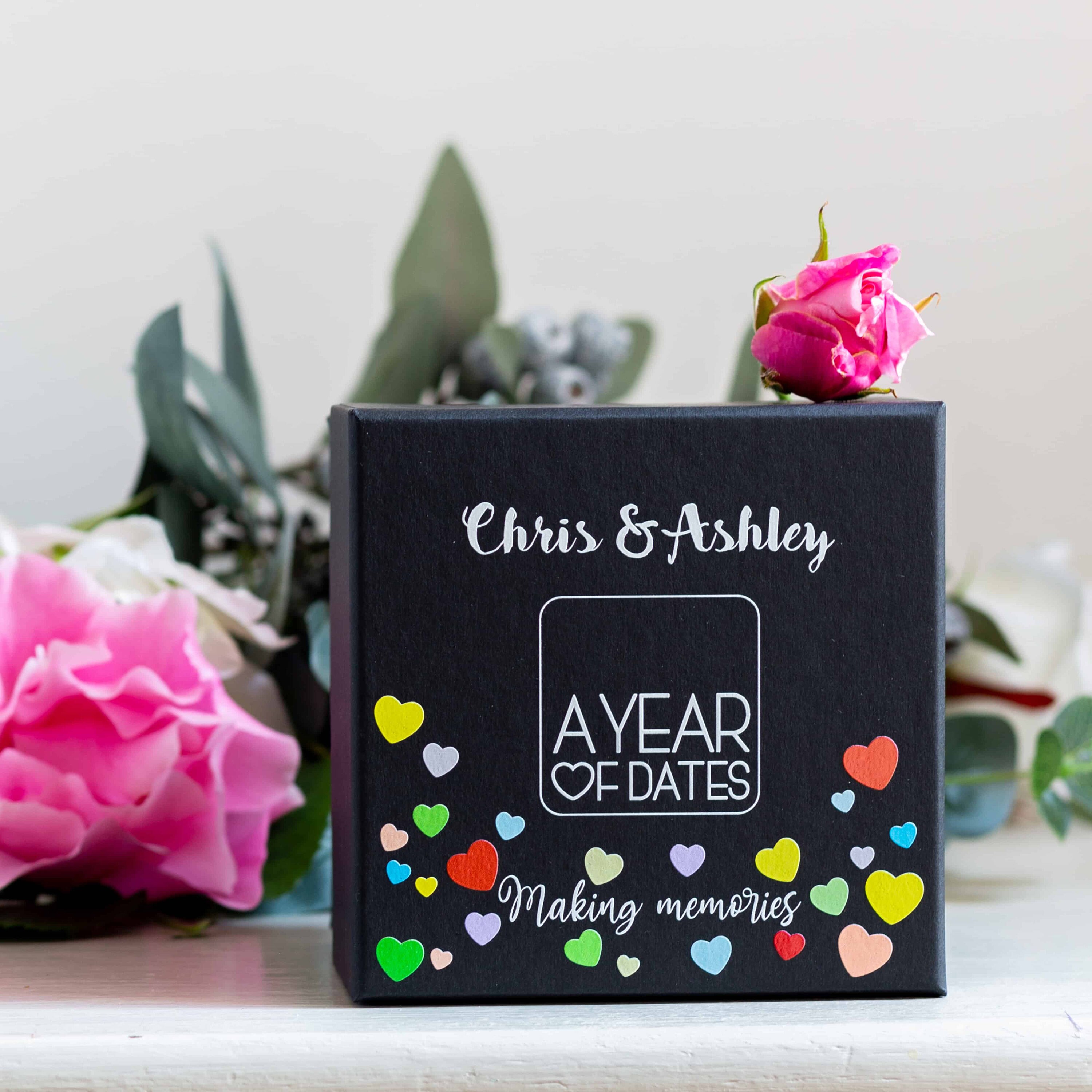 A Year of Dates: Rainbow Edition. Personalised Box of Date | Etsy