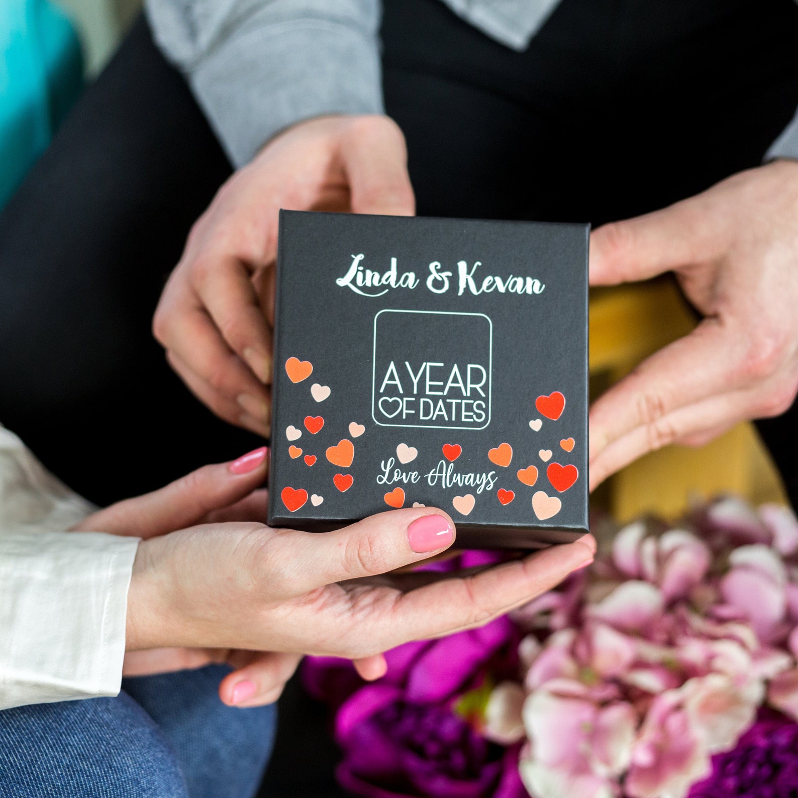 A Year of Dates Heart Edition Box of 52 Date Ideas - Etsy